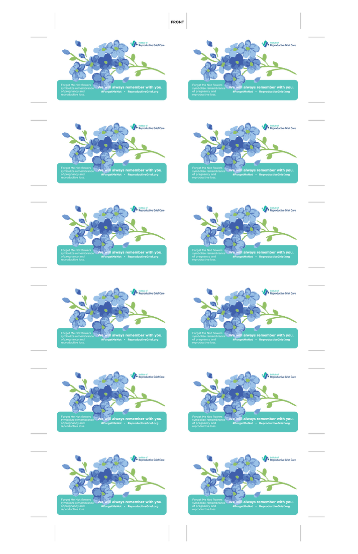 Free downloadable "Forget Me Not" cards